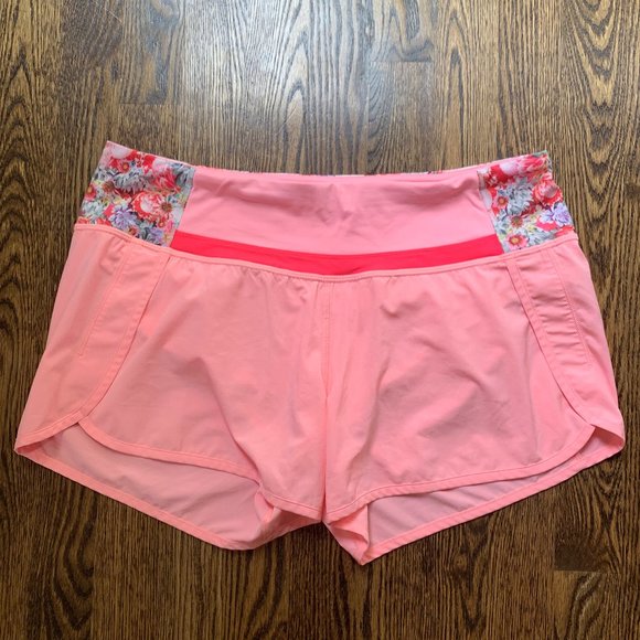 lululemon athletica | Shorts | Lululemon Athletica Pink With Flower ...